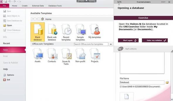 Course Microsoft Access 2010 Course E Learning Basics Intermediate